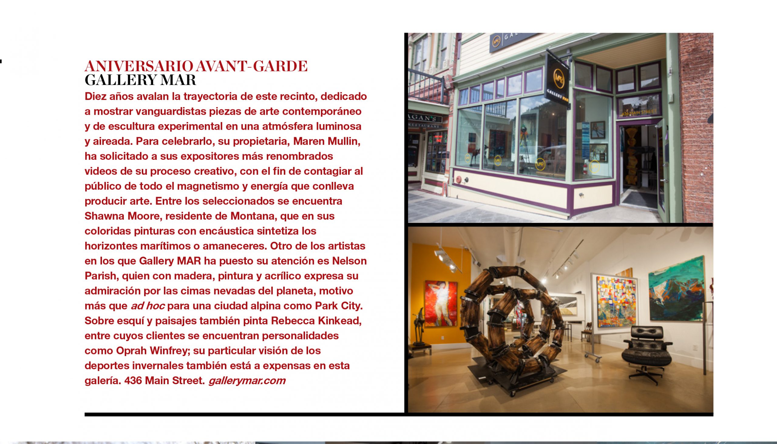Gallery MAR Featured in Food and Travel Mexico • Gallery MAR